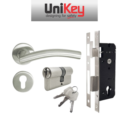 Handle Pintu Set Lengkap Unikey HRE 219.52 SS+SW 001-40MM SS+DC 021-60 ...
